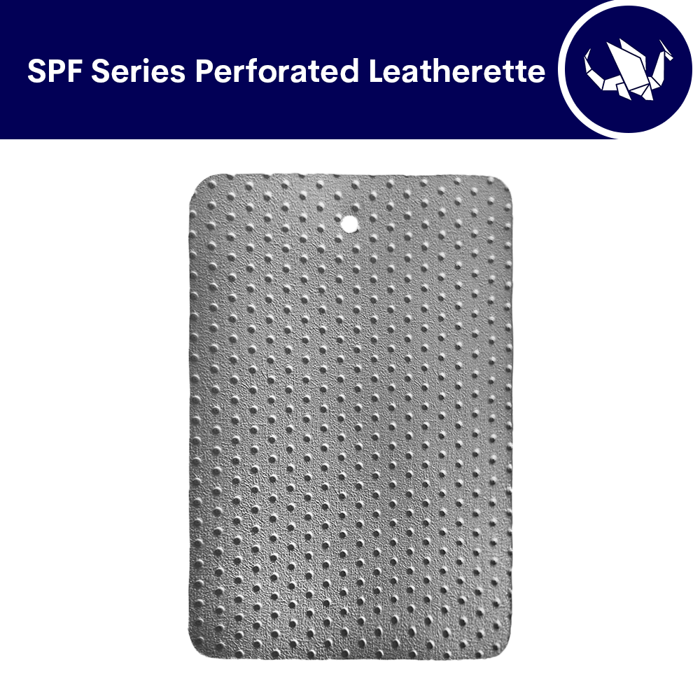 SPF Series Perforated Leatherette - Light Gray – Dragon Upholstery ...